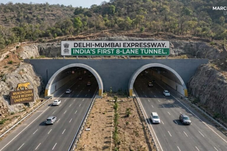 India’s First 8-Lane Tunnel on Delhi-Mumbai Expressway Complete Under ...